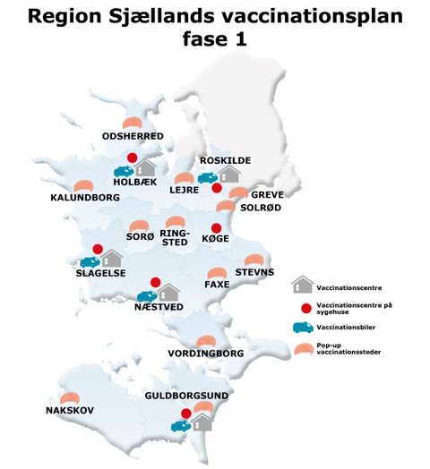 Vaccinationscentre i alle kommuner i Region Sjælland | Region Sjælland