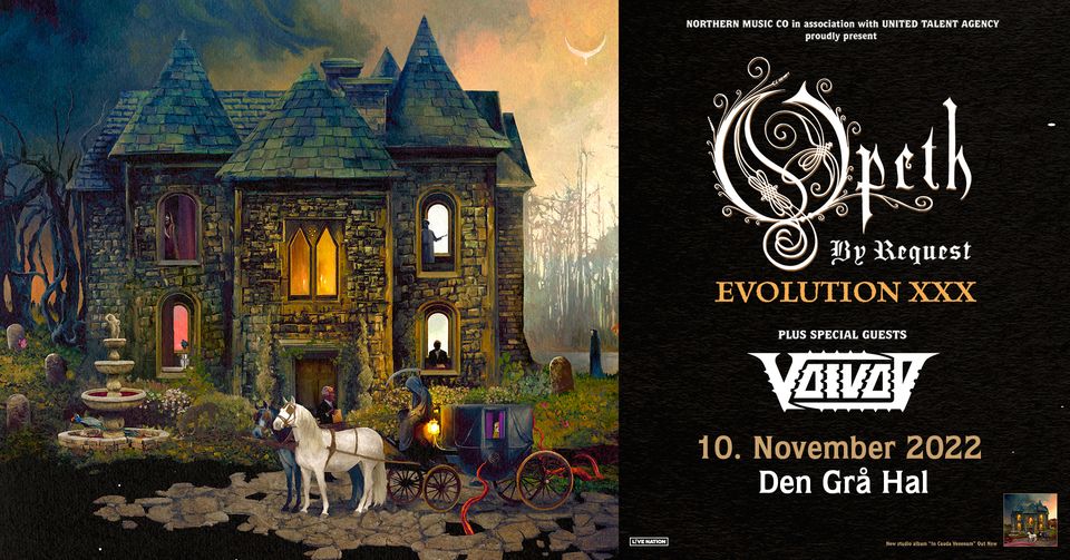 De ekstremt anmelderroste prog-rockere fra Opeth kommer til Den Grå Hal ...