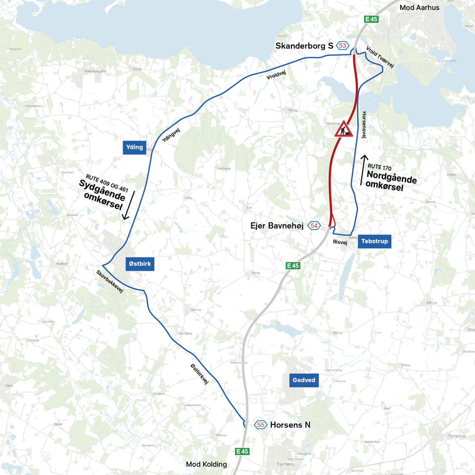 Vejdirektoratet river bro over E45 ned - Motorvej spærret i 14 timer ...