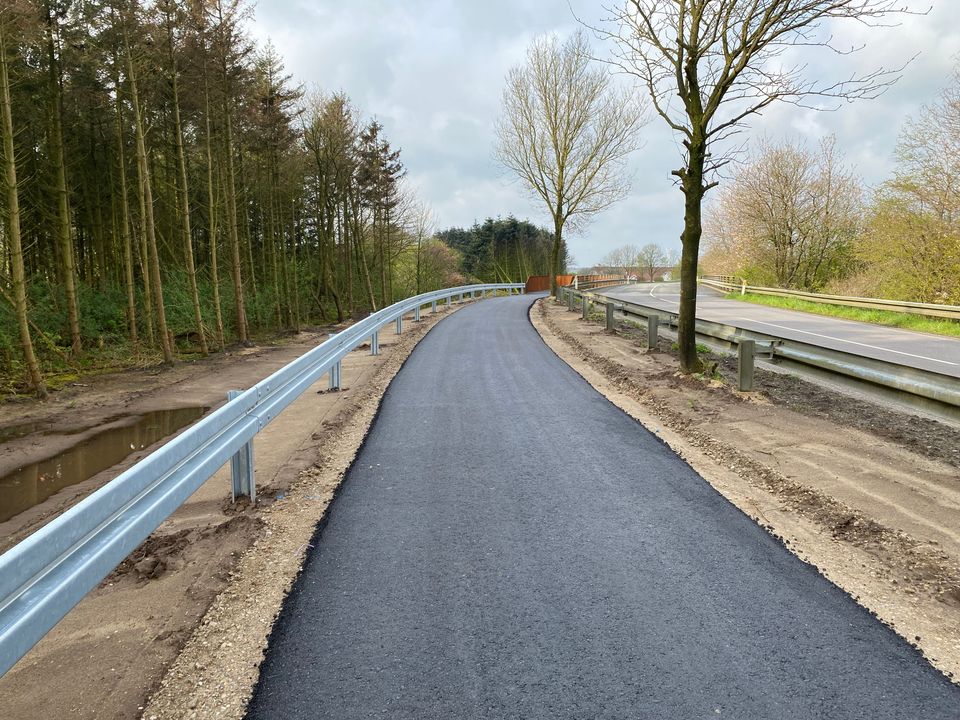 Cykelsti mellem Bramming og St. Darum indvies i slutningen af juni ...