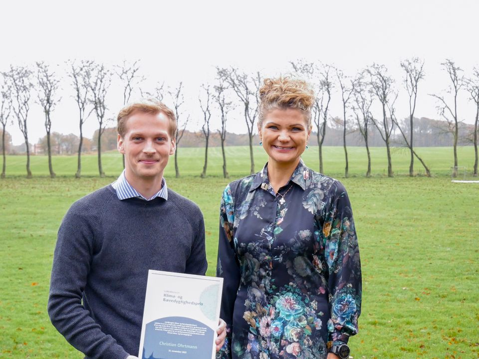 Ung landbrugsskoleelev, Christian Orthmann modtager årets Klima- og ...