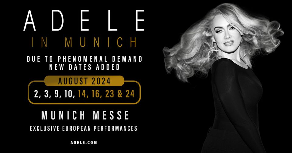 NYE SHOWS TILFØJET: ADELE in MUNICH | Live Nation Denmark ApS