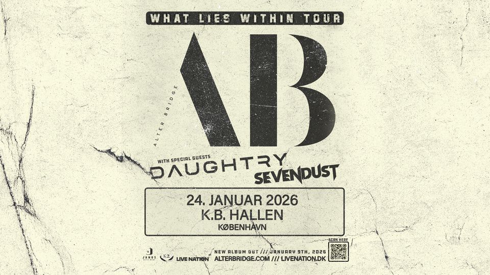 Alter Bridge i K.B. Hallen 2026! | Live Nation Denmark ApS
