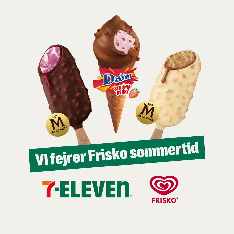 7-Eleven og Frisko fejrer sommertid og uddeler 50.000 gratis is | 7 ...