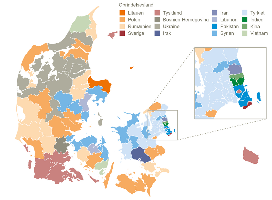Indvandrere og efterkommere fordeler sig forskelligt geografisk ...